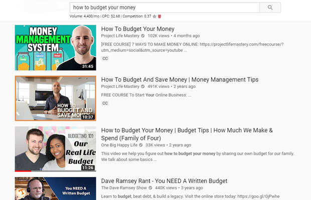 Get Inspired To Improve Your Finances With YouTube Budget Videos
