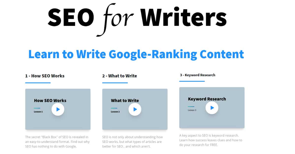 SEO For Writers Course Review 2024: Becoming A SEO Writer